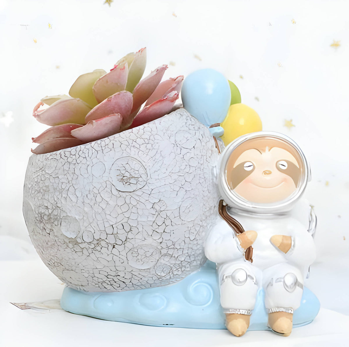 Astronaut Sloth Resin Succulent Pot — Plant N Pots