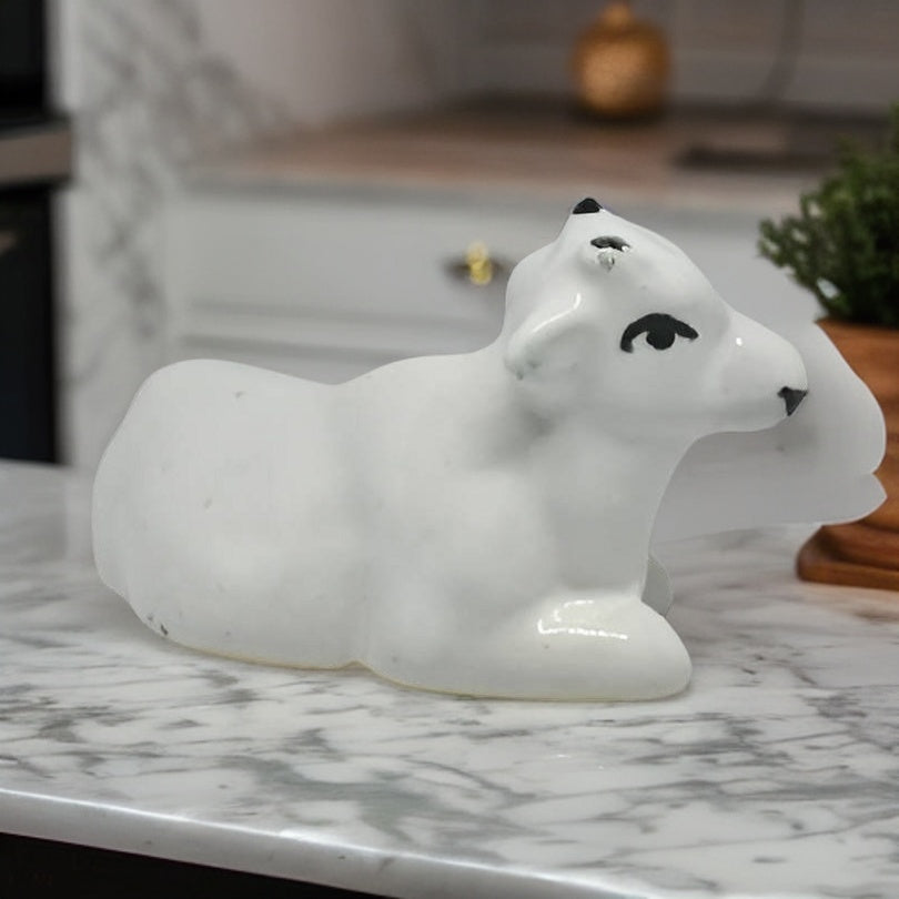 Miniature Ceramic Cow White — Plant N Pots